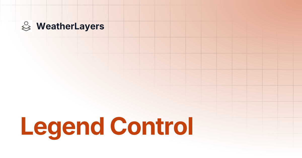 Legend Control | WeatherLayers